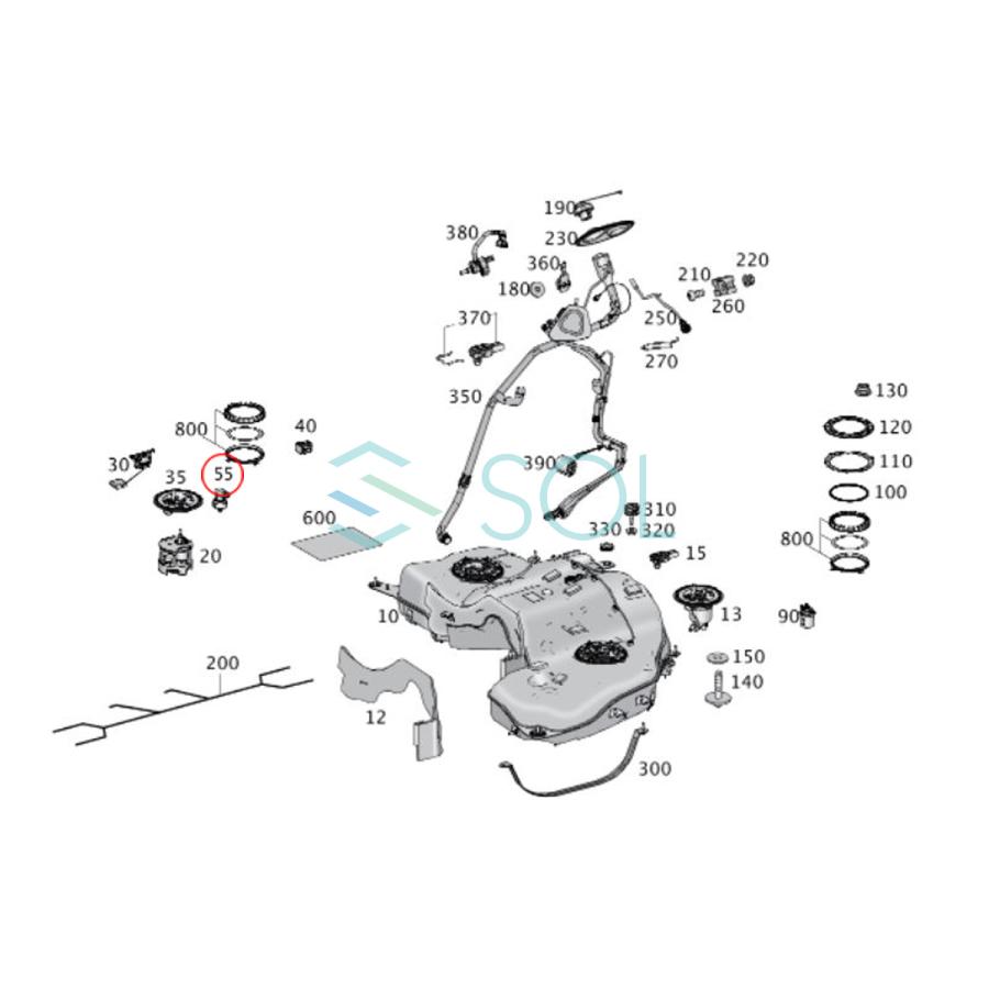 Mercedes-Benz（メルセデス・ベンツ） ベンツ W463 W216 W218 フューエルプレッシャーセンサー Oリング付 G500 ...