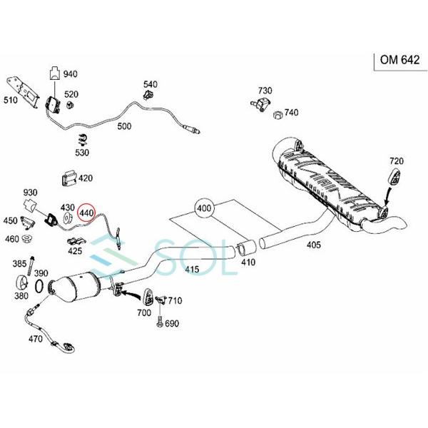 Mercedes-Benz ベンツ W212 W222 X166 NOXセンサー 窒素酸化物センサー E220 E350 S300 GL350 ...