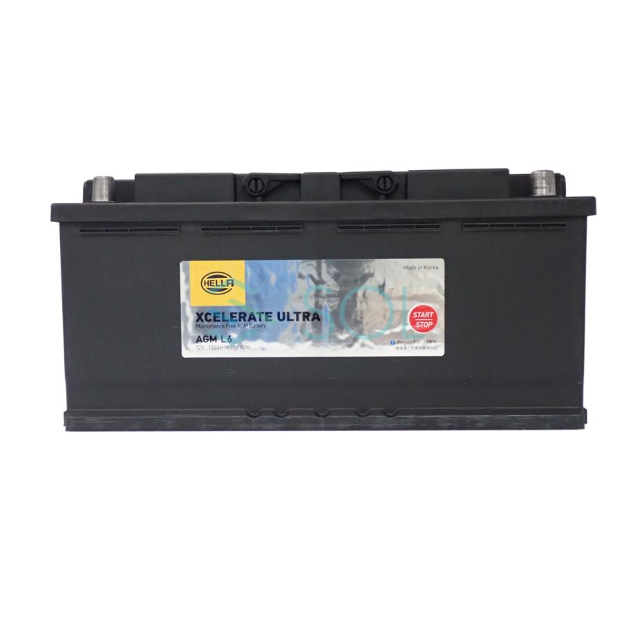 ベンツ Sクラス W222 V222 X222 C217 HELLA製 高性能 AGM バッテリー AGML6 LN6 12V 105AH ...
