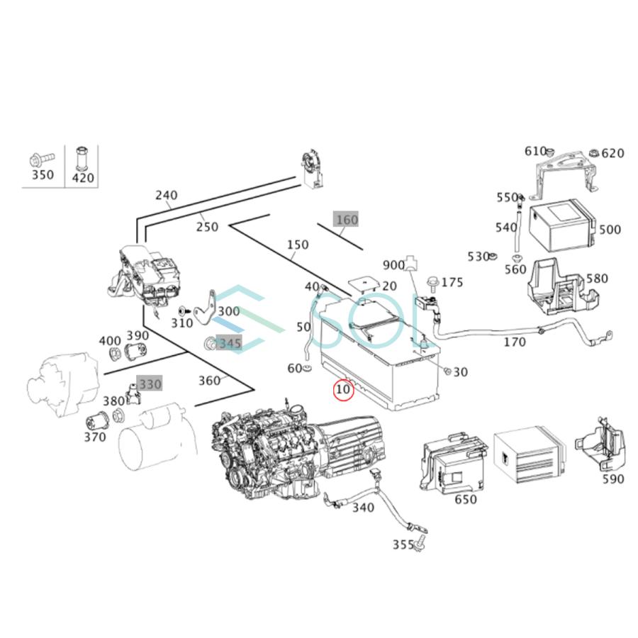 Mercedes-Benz HELLA AGM バッテリー LN6 12V 105AH ベンツ W222 Sクラス C217 S400d ...