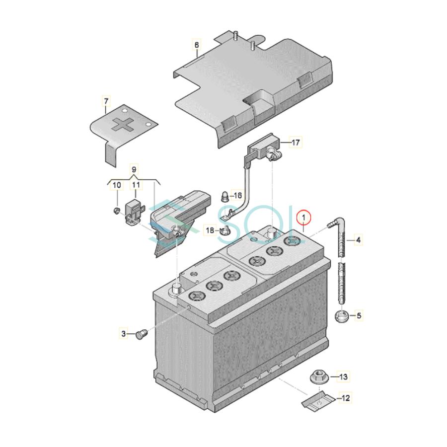 フォルクスワーゲン HELLA AGM バッテリー LN6 12V 105AH VW トゥアレグ 7P AGML6 BLA-105-L6 ...