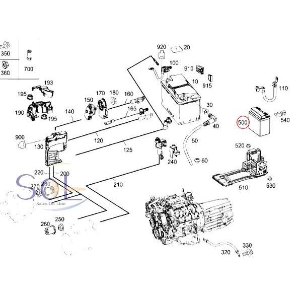 Mercedes-Benz ベンツ W216 後期 W218 サブバッテリー 12V 12AH 200A 純正品 CL550 CL63 ...