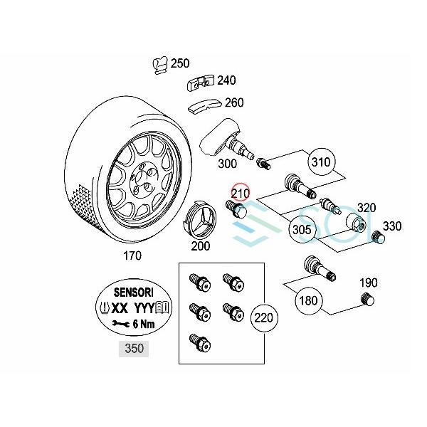 Mercedes-Benz ベンツ R172 ホイールボルト M14X1.5 首下27mm HEX17 全長45mm R14 純正仕様 ...