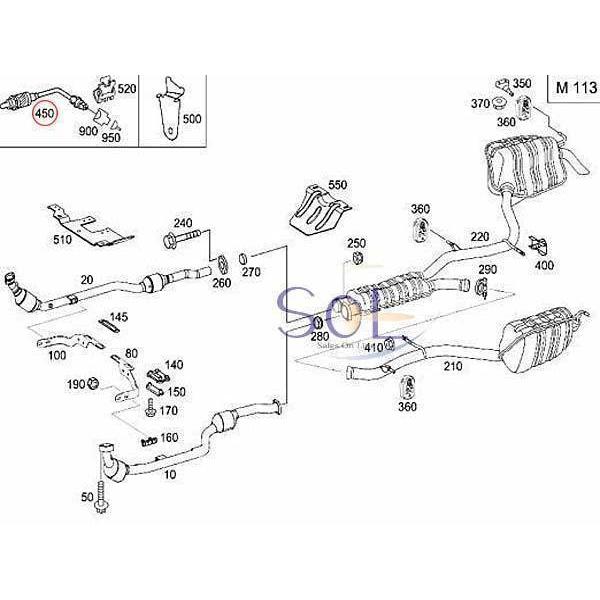 Mercedes-Benz ベンツ W210 W211 O2センサー ラムダセンサー E240 E320 E430 E500 E55 0015408517 出荷締切18時 : 自動車パーツの ...