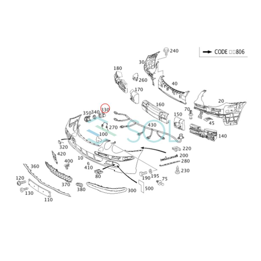 Mercedes-Benz（メルセデス・ベンツ） ベンツ W219 R171 PTSセンサー CLS350 CLS500 CLS55 ...