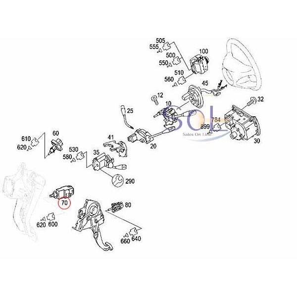 Mercedes-Benz ベンツ W219 ブレーキランプスイッチ CLS350 CLS500 CLS550 CLS55 CLS63 ...