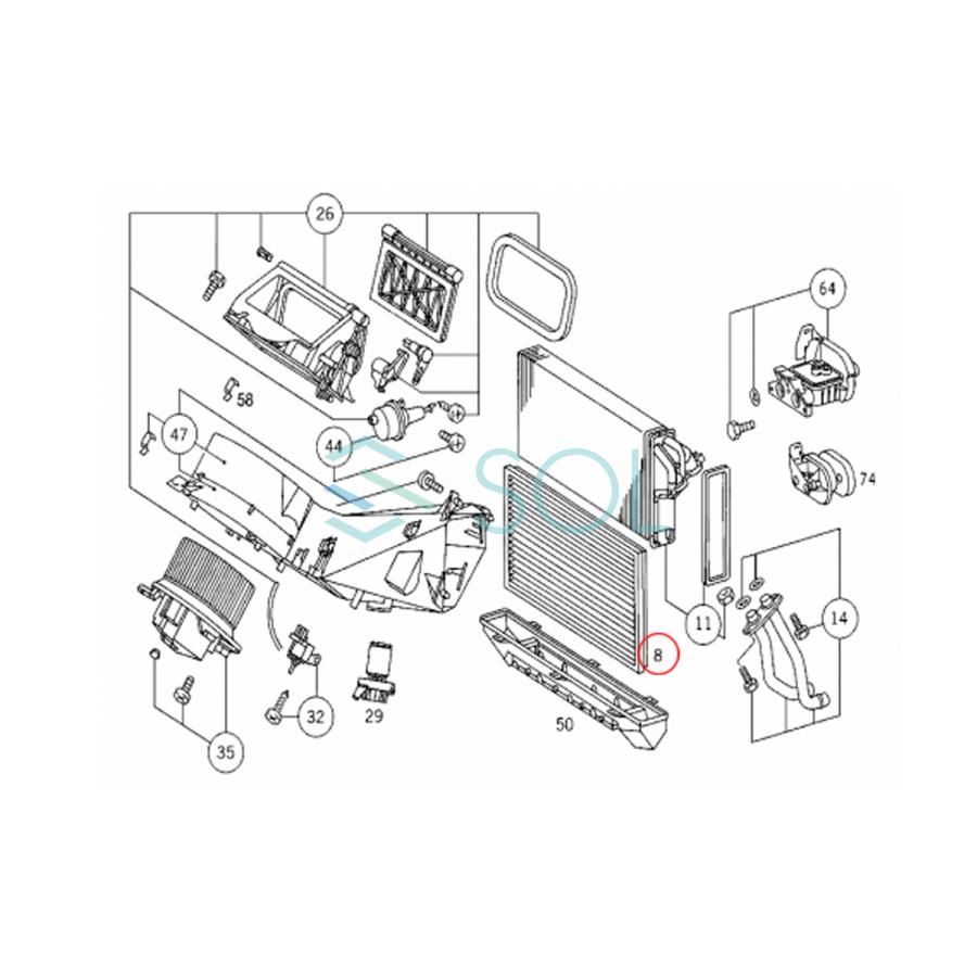 Mercedes-Benz ベンツ W638 エアコンフィルター V230 V280 0018353047 6388350047 ...