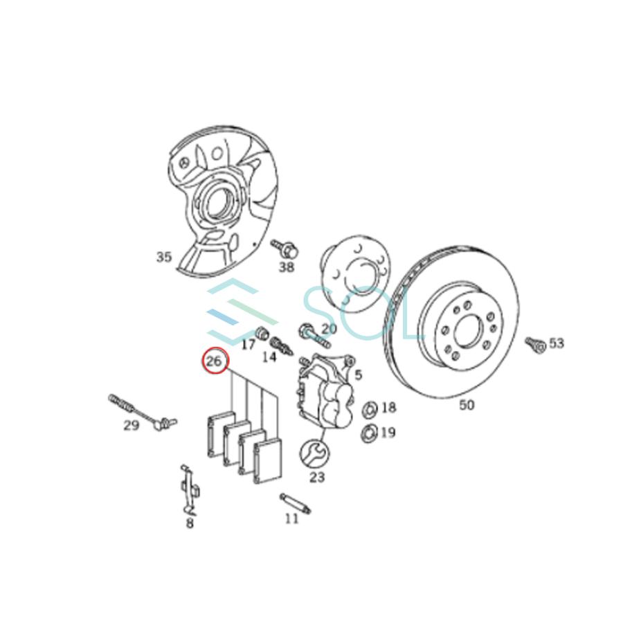 Mercedes-Benz HAPAD ベンツ Sクラス W140 S280 S320 S500 S600 フロント ブレーキパッド ディスク ...