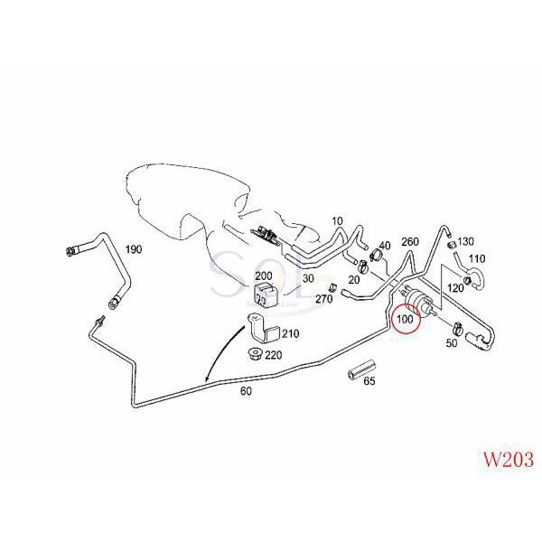 Mercedes-Benz ベンツ W202 W203 フューエルフィルター(フューエルストレイナー) C180 C200 C230 C240 ...