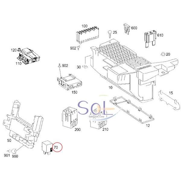 Mercedes-Benz（メルセデス・ベンツ） ベンツ W169 W245 R170 X204 マルチリレー HELLA製 A170 ...