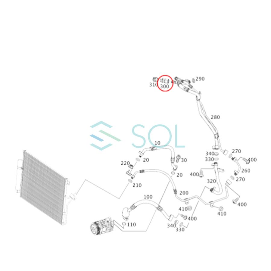 Mercedes-Benz ベンツ W168 W202 W203 W210 エアコン チャージバルブ A160 A190 C180 C200 ...