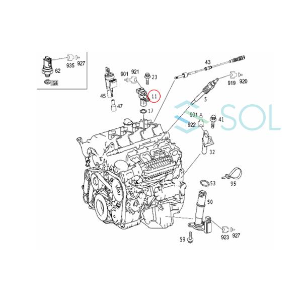 Mercedes-Benz ベンツ W163 W164 W166 W463 X204 W251 W209 カムシャフトセンサー ML270 ...