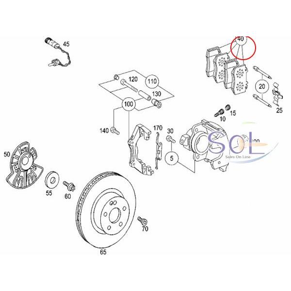 Mercedes-Benz（メルセデス・ベンツ） HAPAD フロント ブレーキパッド 左右セット ベンツ W211 W215 W219 ...