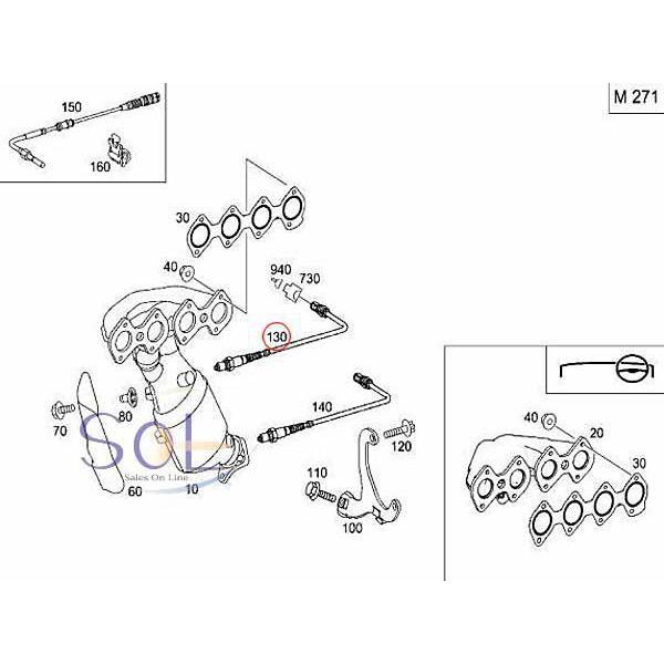 ベンツ W203 W209 O2センサー ラムダセンサー BOSCH製 C180 C200 C230 CLK200 0035427318 ...