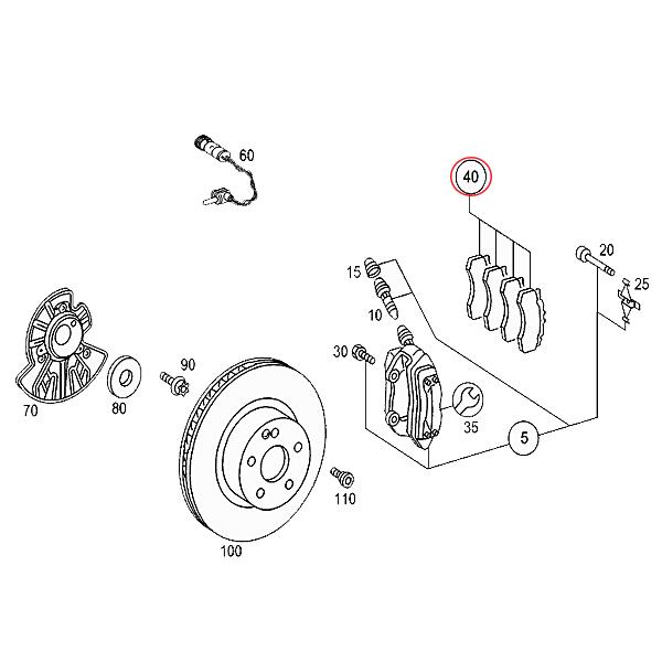 Mercedes-Benz HAPAD フロント ブレーキパッド 左右セット ベンツ W215 W220 CL500 CL600 CL55 ...