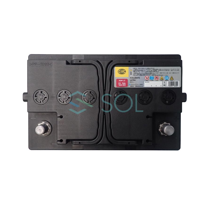 MINI HELLA AGM バッテリー BMW LN3 70AH ミニクーパー R61 R60 R59 R58 R57 R56 R55 F56 F55 F54 出荷締切18時 : 自動車 ...