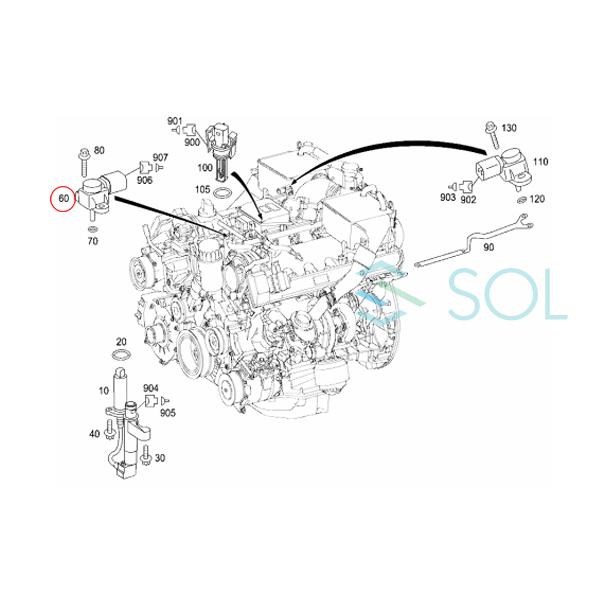 Mercedes-Benz ベンツ W210 W211 W219 W208 W209 W163 ブーストプレッシャーセンサー 圧力センサー ...