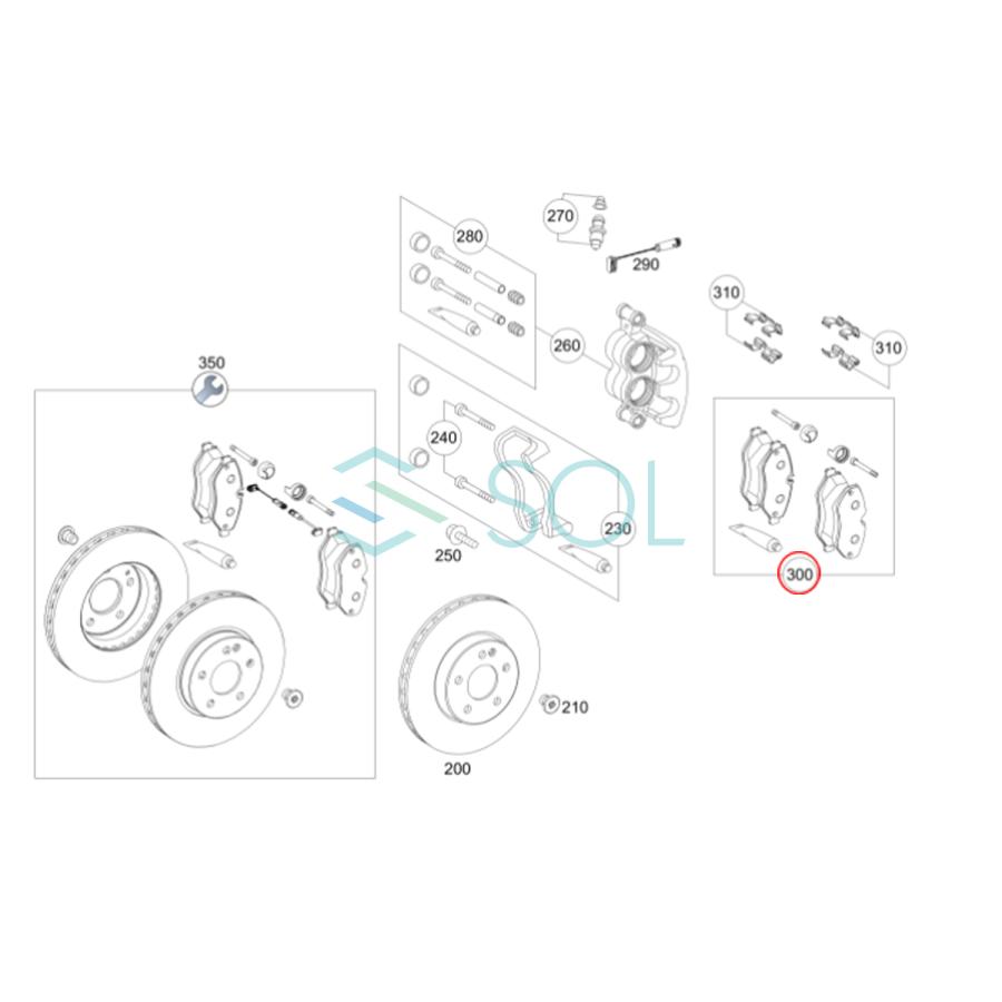 Mercedes-Benz HAPAD フロント ブレーキパッド 左右セット ベンツ W447 W639 V220d V350 ...