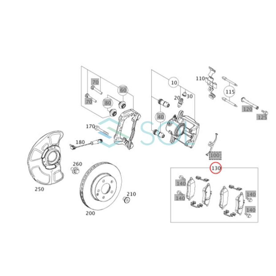 Mercedes-Benz HAPAD フロント ブレーキパッド 左右セット ベンツ W212 W218 E350 E400 E550 ...