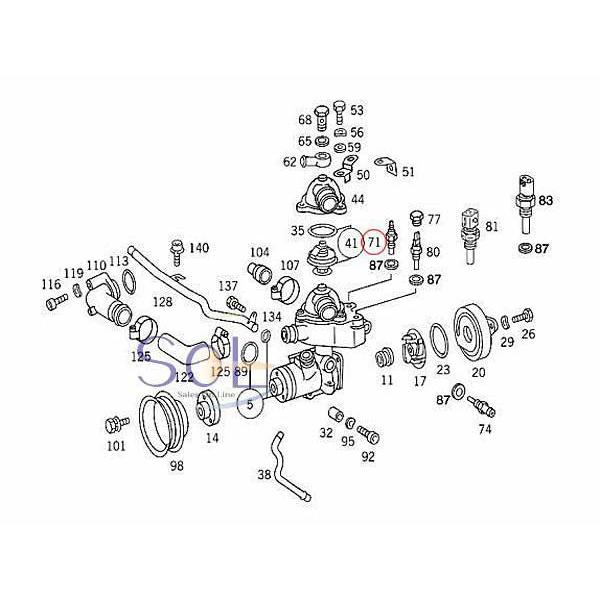Mercedes-Benz ベンツ W202 W638 R129 W463 クーラント 水温センサー G320 G500 SL500 ...