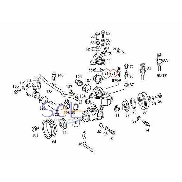 ベンツ W201 W140 W124 W126 クーラント 水温センサー E220 E280 E320 E500 S280 S320 S500 ...