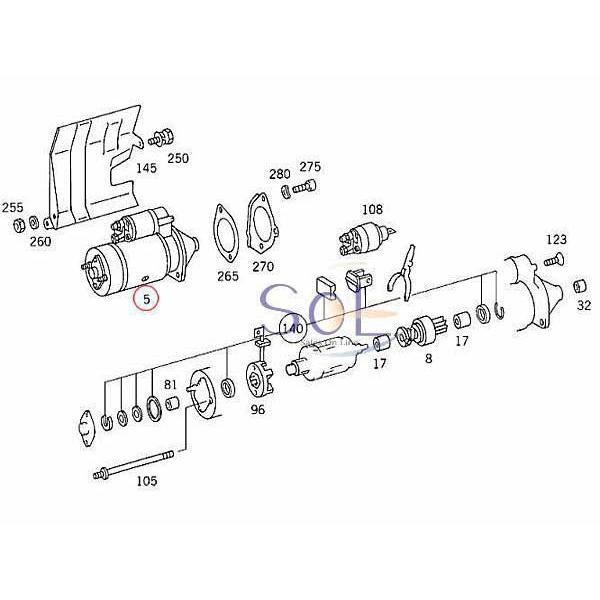 Mercedes-Benz コア返却不要 リビルト スターター モーター セルモーター W210 W211 C208 C209 Eクラス ...