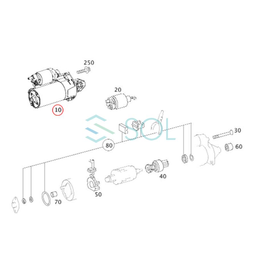 Mercedes-Benz ベンツ W216 W209 W219 W251 R230 スターターモーター セルモーター コア返却不要 CL63 ...