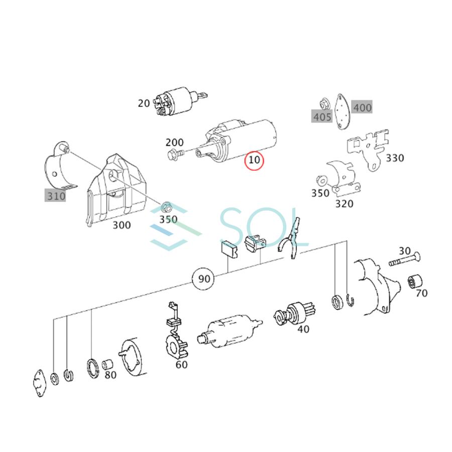 Mercedes-Benz ベンツ Gクラス W463 G500 スターター セルモーター スターターモーター リビルト コア返却不要 ...