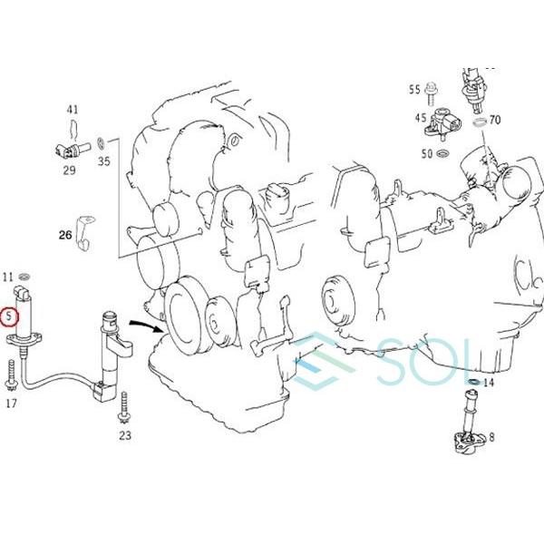 Mercedes-Benz ベンツ W215 W216 オイルレベルセンサー CL500 CL600 CL55 CL65 0061532728 ...
