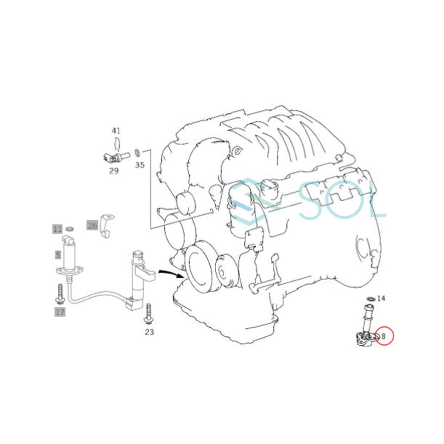 Mercedes-Benz（メルセデス・ベンツ） ベンツ SLクラス R230 SL350 SL500 エンジンオイルレベルセンサー 18時 ...
