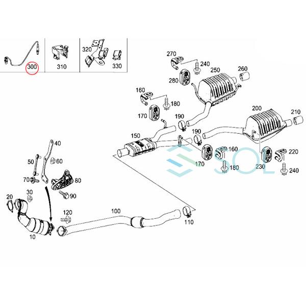 Mercedes-Benz ベンツ W204 W212 W207 R172 O2センサー ラムダセンサー C180 C200 C250 ...