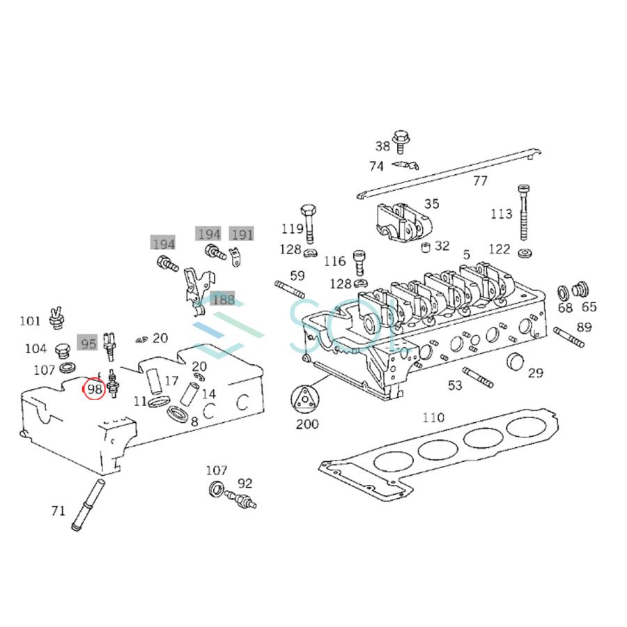 Mercedes-Benz 水温センサー クーリングファンスイッチ 出荷締切18時 ベンツ W124 W463 230TE G320 ...