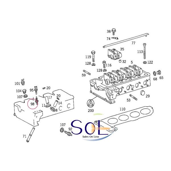 Mercedes-Benz ベンツ W140 R129 W463 電動ファン 水温センサー テンプセンサー S280 S500 S600 ...