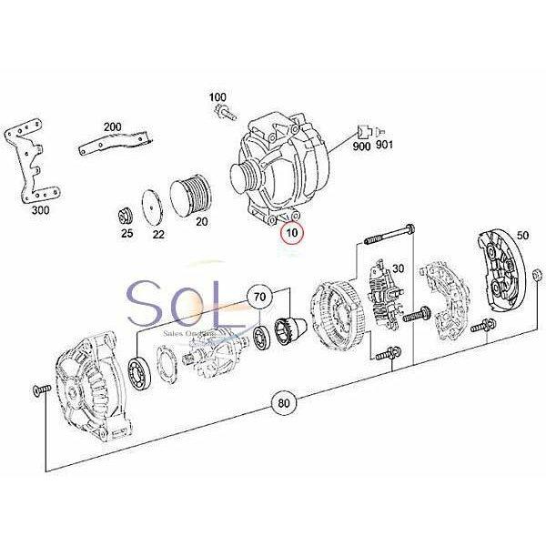 Mercedes-Benz CAPSOL ベンツ W211 W212 W219 オルタネーター 180A E250 E280 E300 E350 E500 E550 CLS350 CLS500 ...
