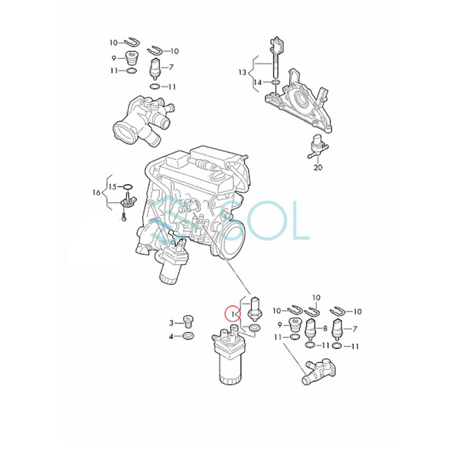 フォルクスワーゲン VW ニュービートル ポロ ルポ シロッコ ティグアン トゥーラン アップ オイルプレッシャースイッチ ...