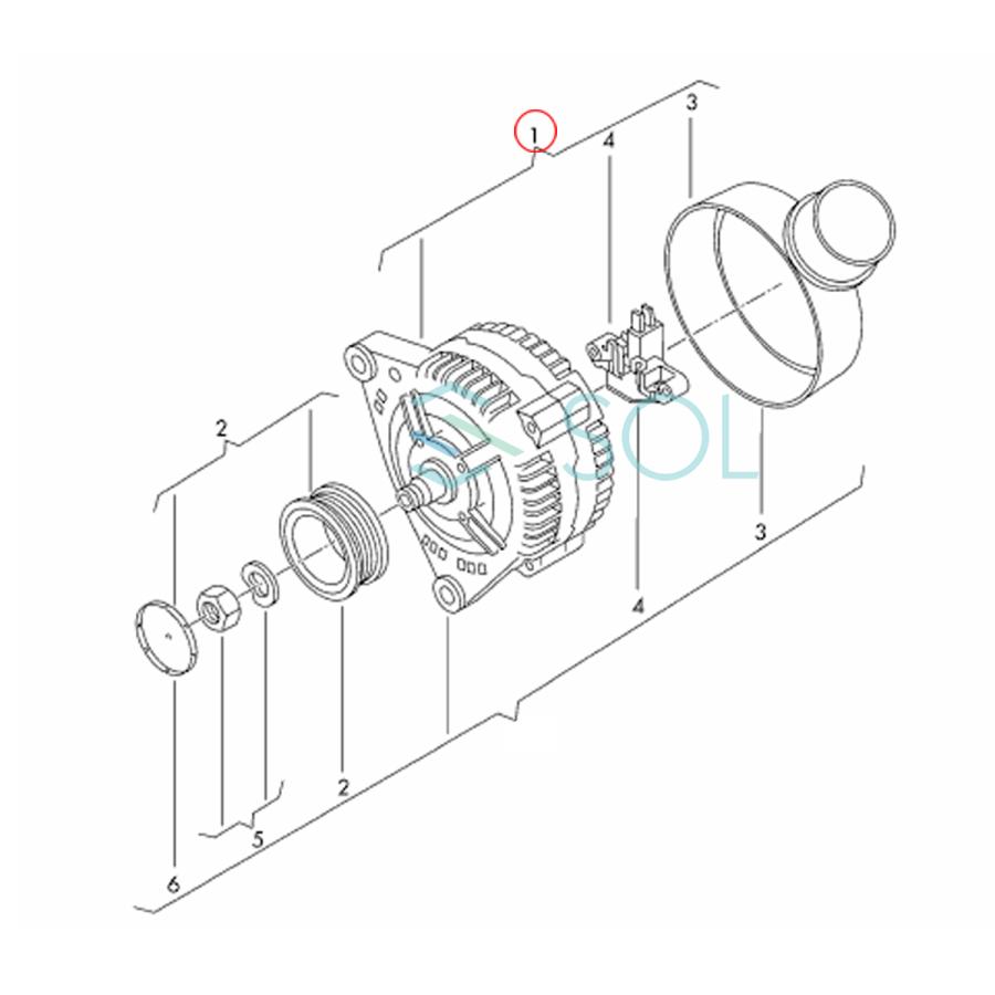 BOSCH（ボッシュ） アウディ A1(8X1 8XK 8XA 8XF) A3(8P1 8PA) オルタネーター BOSCH製 ...