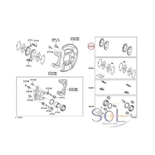 トヨタ HAPAD フロント ブレーキパッド ノア ヴォクシー ヴォルツ 左右セット AZR60G AZR65G ZZE136 ZZE137 ...