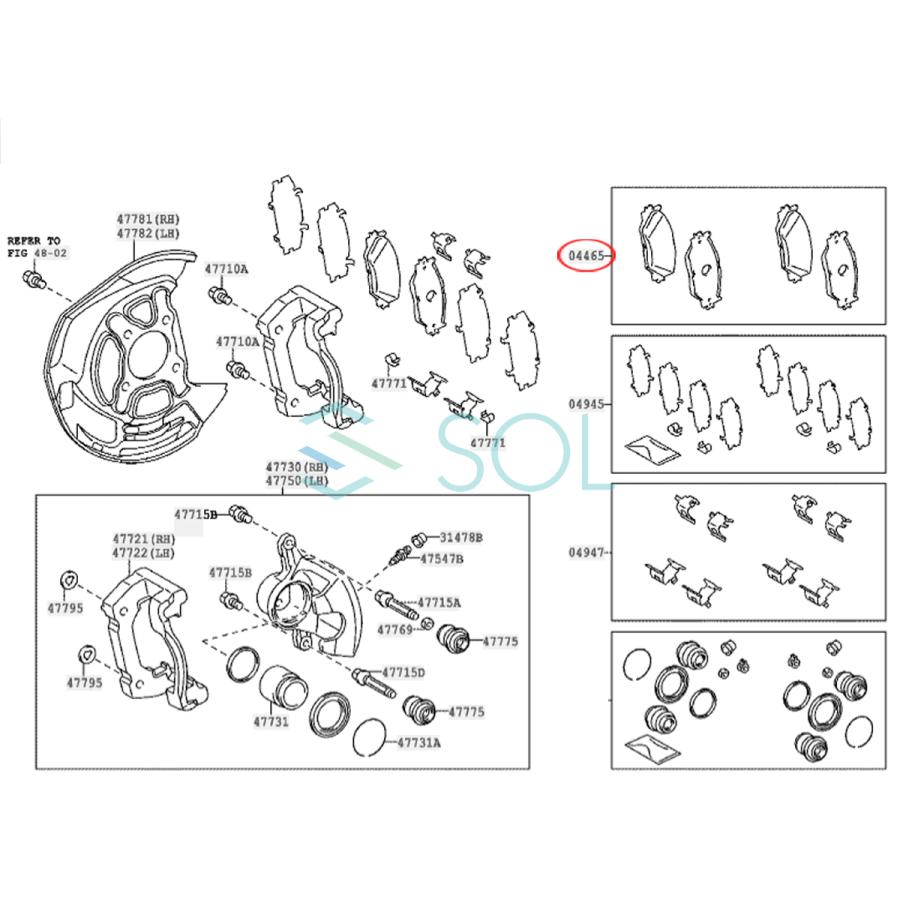 レクサス（LEXUS） HAPAD IS GSE20 フロント ブレーキパッド ディスクパッド 左右セット 04465-53040-79 ...