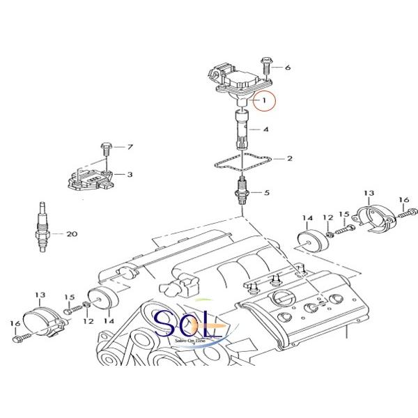 Audi アウディ A3(8L1 A4) A4 S4(8D2 8D5 B5) A6(4B2 C5) ALLROAD(4BH イグニッション ...