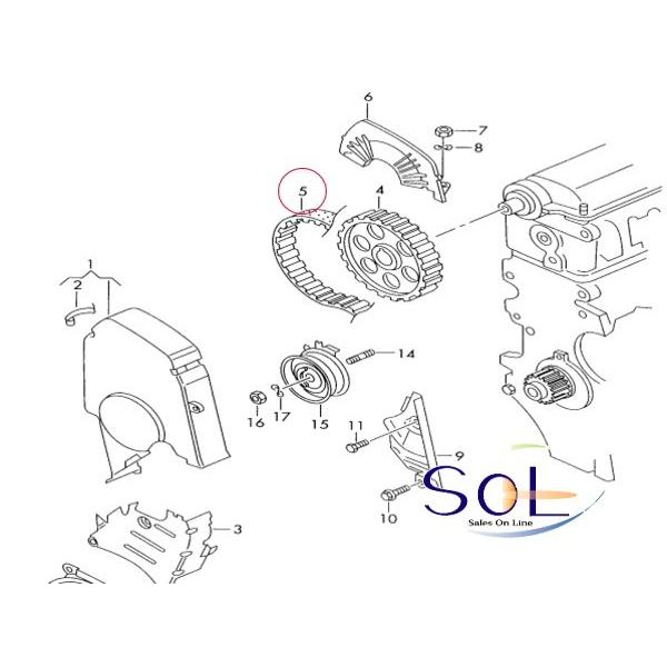 Audi アウディ A3 (8L1 8P1 8PA 8P7) A4 (8D2 8D5 B5 8E2 8E5 B6 8EC 8ED B7) タイミングベルト CT908 06A109119C ...