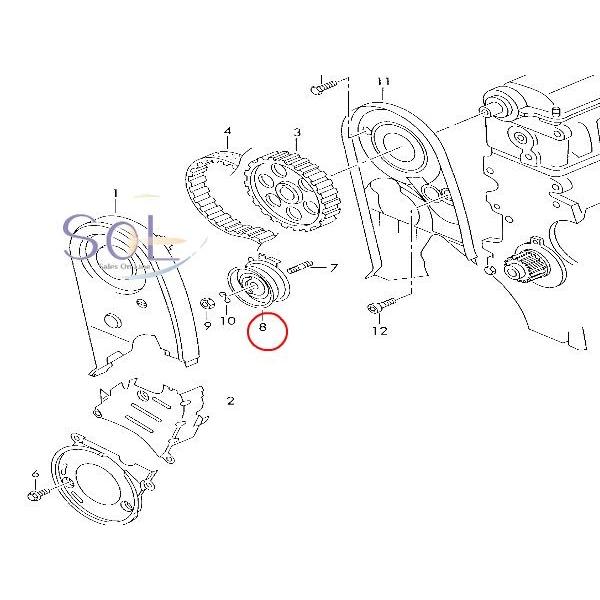 VW ニュービートル パサート シャラン トゥーラン ベルトテンショナープーリー 06A109479A 06A109479B ...