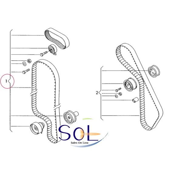 アウディ A3(8L1 8P1 8PA 8P7) A4(8D2 8D5 B5 8E2 8E5 B6 8EC 8ED B7) タイミングベルト ベルトテンショナー 2点セット ...