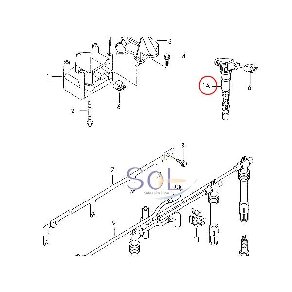 Audi アウディ A3 S3(8L1 A4) A4(8D2 8E5 8EC 8ED B5 B6 B7) A6(4B2 C5) ALLROAD(4BH TT(8N3 8N9) イグニッション ...