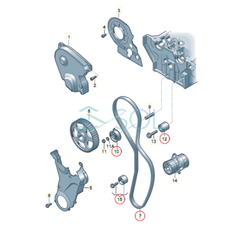 Audi タイミングベルトキット 4点セット 出荷締切18時 アウディ TT A4 A3 06F198119A 06F198119B ...