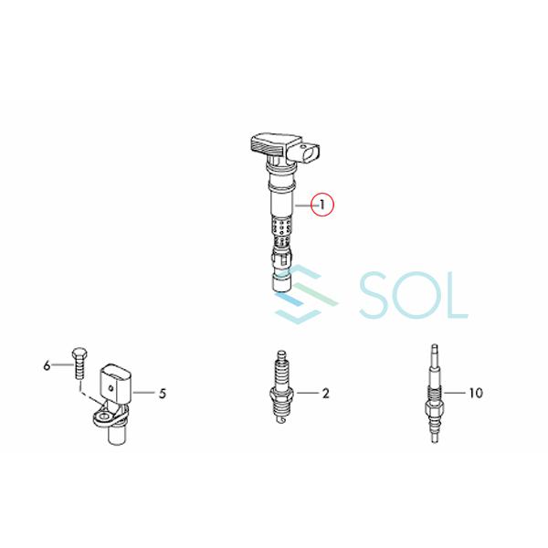 Audi アウディ A8(4H_) TT(8J3 8J9) Q3(8U) Q5(8R) イグニッションコイル 4本セット HELLA ...