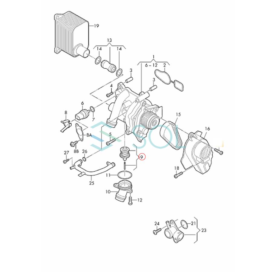 フォルクスワーゲン MAHLE VW ゴルフ6 5K1 AJ5 パサート 362 365 シロッコ 137 138 ティグアン 5N ...