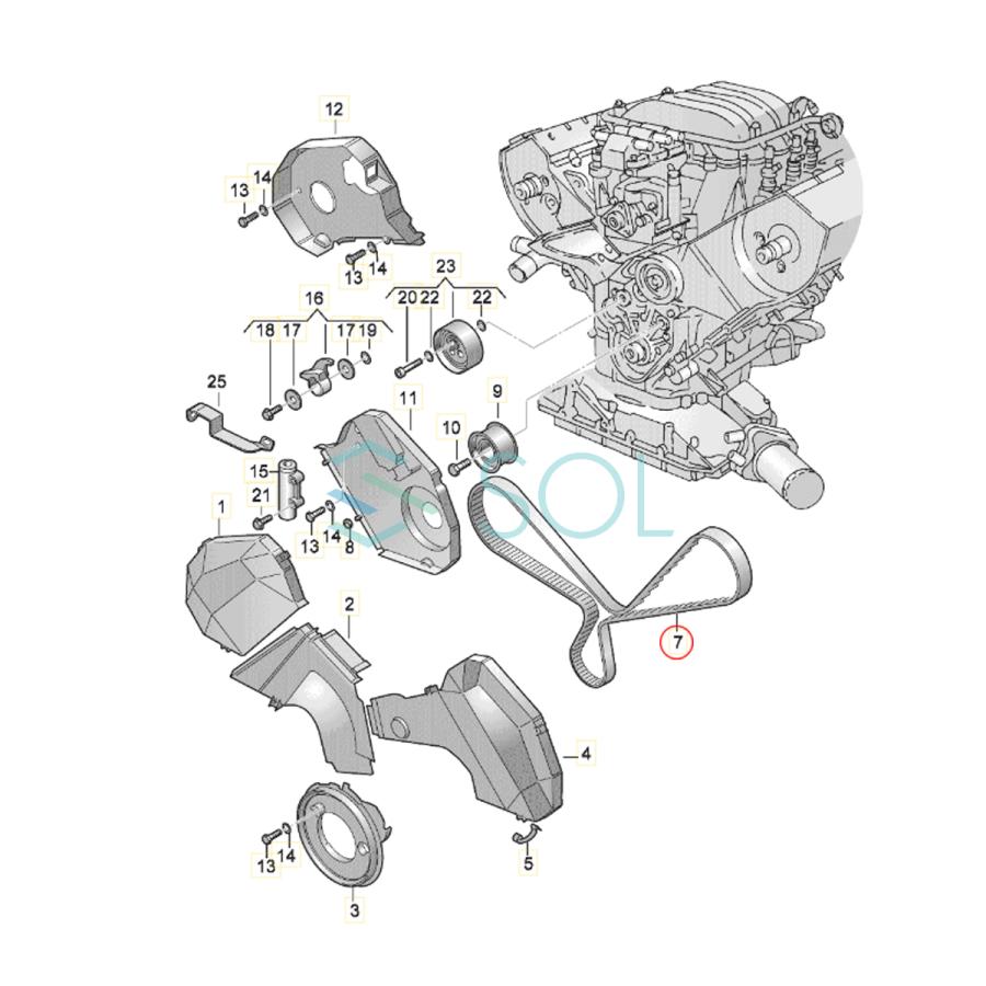 Audi アウディ A6 4A 4B タイミングベルト 078109119C 078109119G 078109119H 078109119J ...