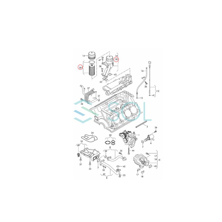 フォルクスワーゲン VW トゥアレグ(7LA 7L6 7L7 7P5 7P6) オイルフィルター 079198405E 079198405B ...