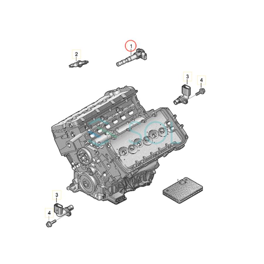 ベントレー コンチネンタルカブリオレ 3W 394 イグニッションコイル 4本 07C905115C 07C905115D ...