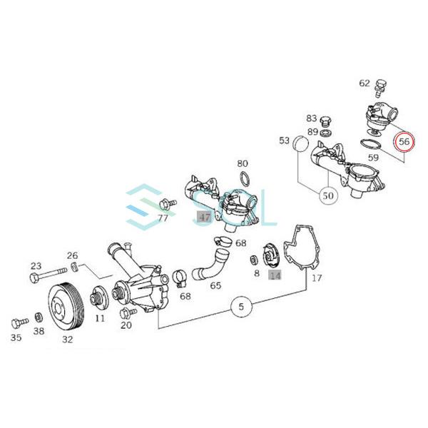 Mercedes-Benz ベンツ W638 サーモスタット V230 1112000815 出荷締切18時 : 自動車パーツの宝箱 SOL ...